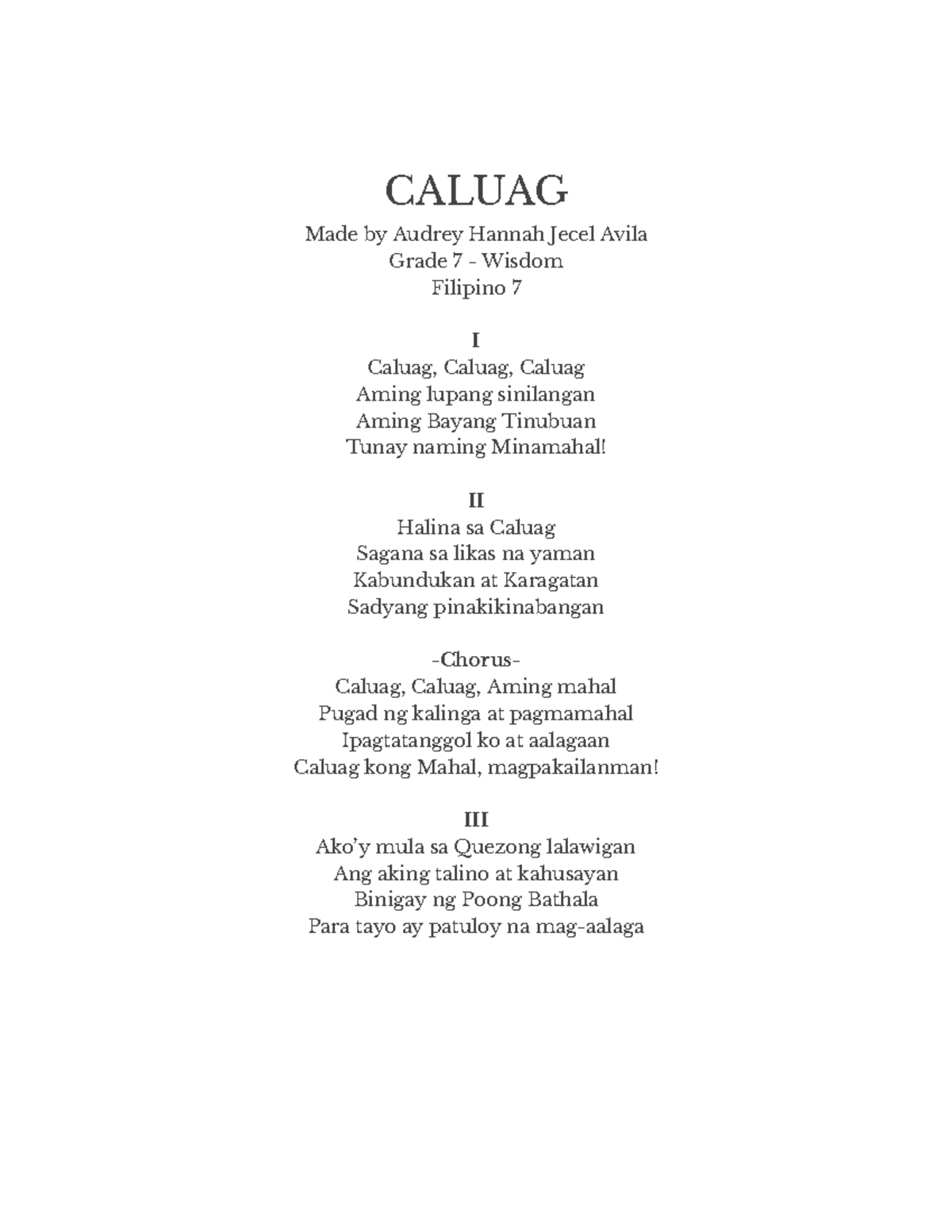 Caluag - Studocu