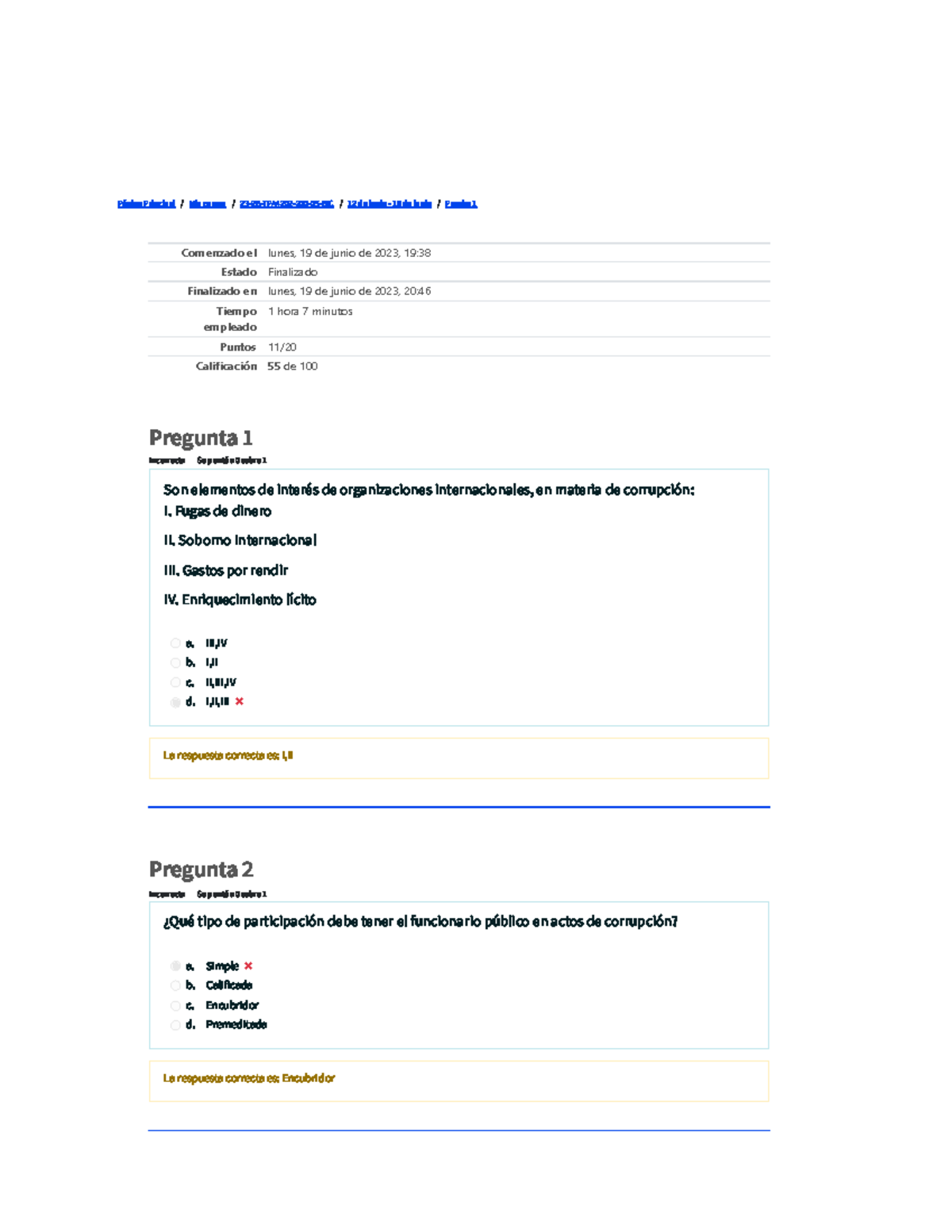 Examen de Probidad y Transparencia - TPA4202, Junio 2023 - Studocu