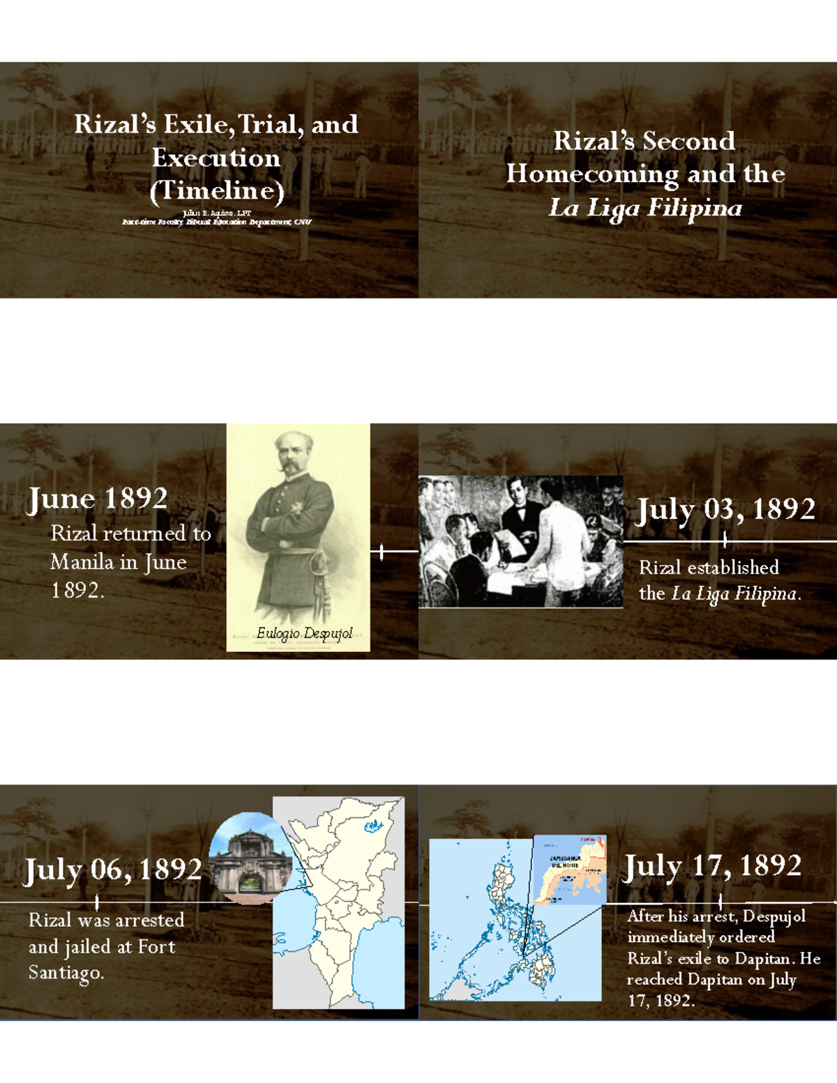 Rizal’s Exile, Trial, and Execution: A Detailed Timeline (Hist 101 ...