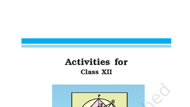 Mathematics Lab Activities for Class XII: Exploring Key Concepts - Studocu