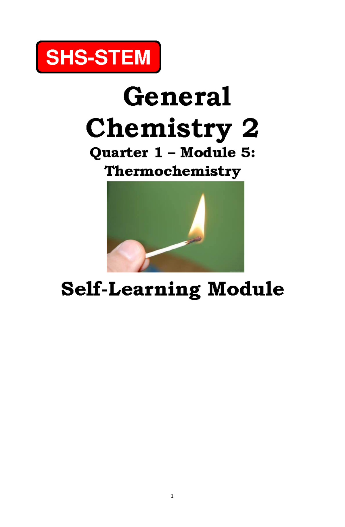Week 5 Thermochemistry Study Notes for Gen Chemistry 2 (SHS-STEM) - Studocu