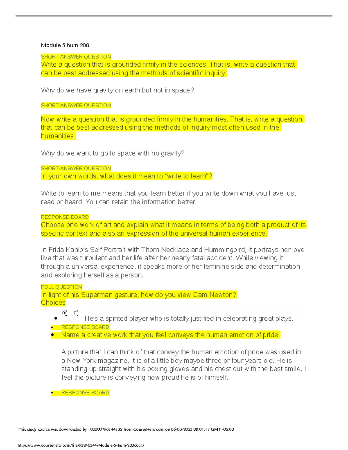 HUM-200 Module 2 Webtext - What do you think is the underlying theme of this commercial? Take a ...