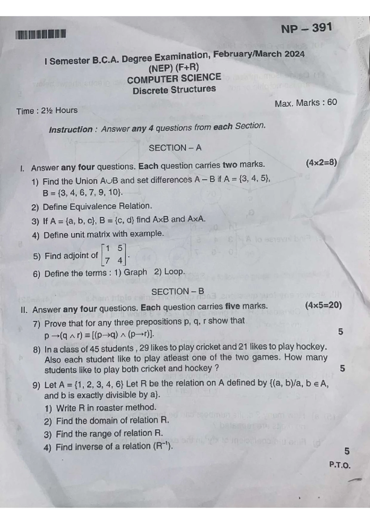 IMG 6802 - BCA 1st Sem Environmental Studies Question Paper - Studocu