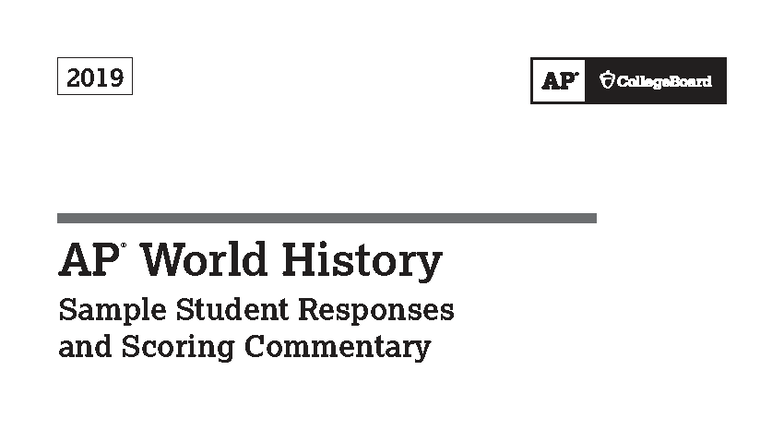 AP World History 2019 DBQ: Portuguese Impact on Indian Ocean Trade ...