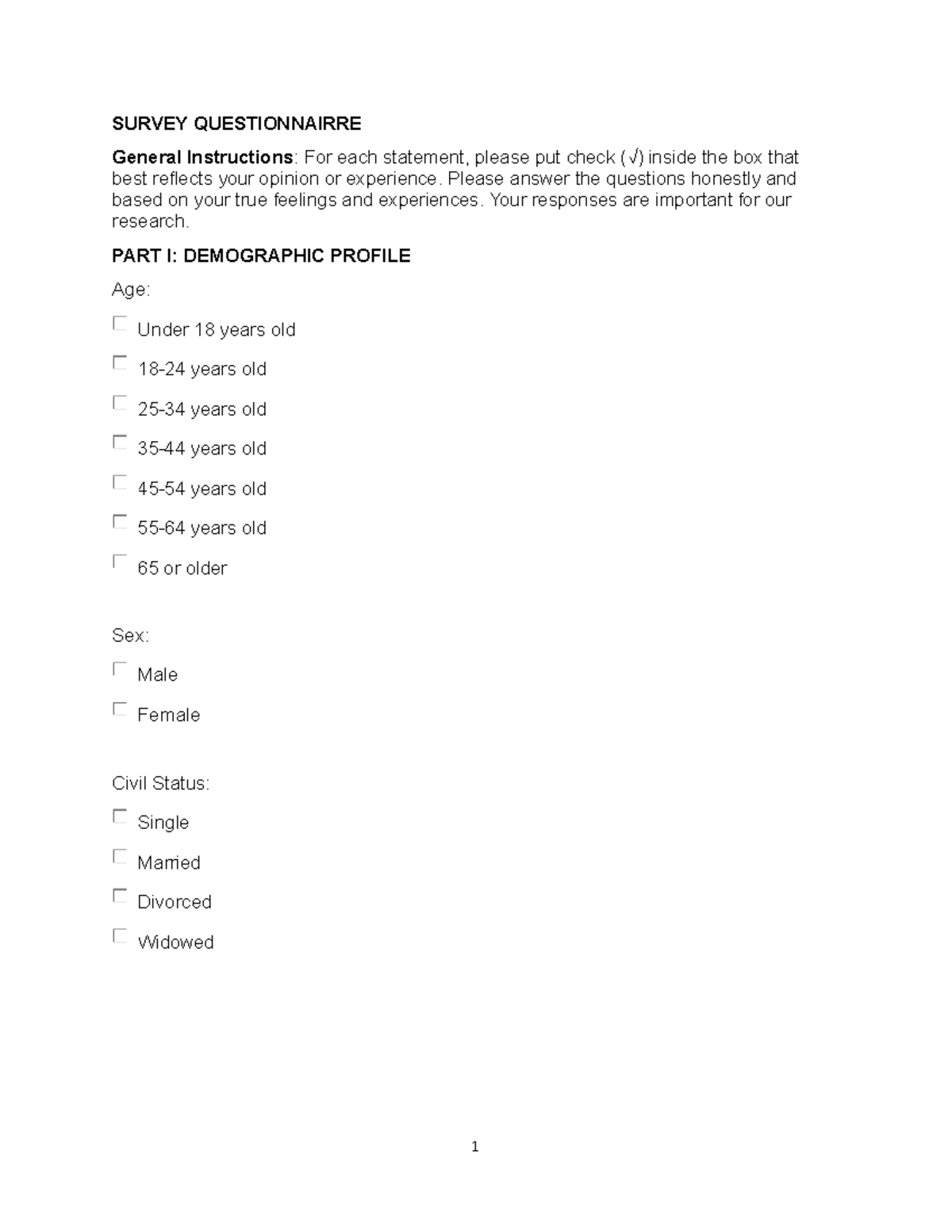 Jollibee ODI St. Branch Tech Adoption Survey Questionnaire - Studocu
