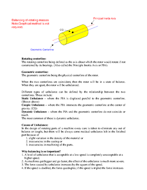 Balancing Rotating Masses - BALANCING OF ROTATING MASSES 206MAE Solid Mechanics and Dynamics ...