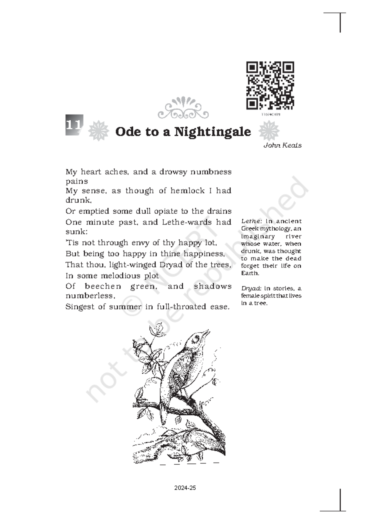 ODE TO Nightangle - Ode to a Nightingale 135 Ode to a Nightingale John ...