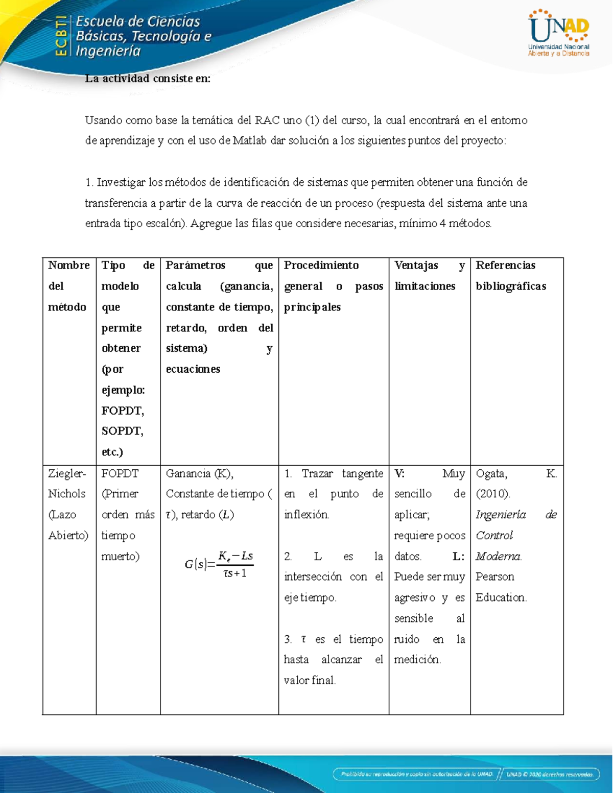 Métodos de Identificación de Sistemas en Matlab - RAC 1 - Studocu