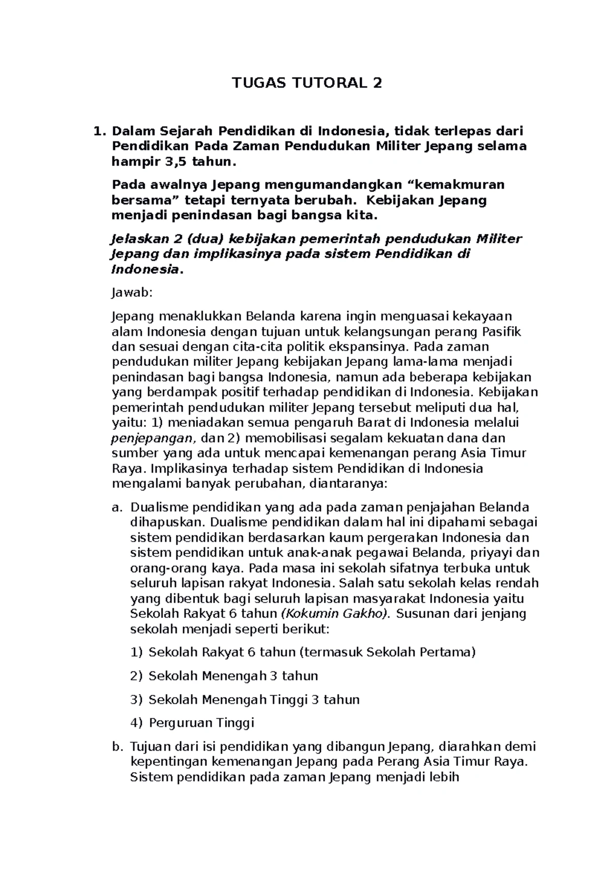 Tugas Tuton 2 pengantar pendidikan - TUGAS TUTORAL 2 Program Studi : IP/Teknologi Pendidikan ...