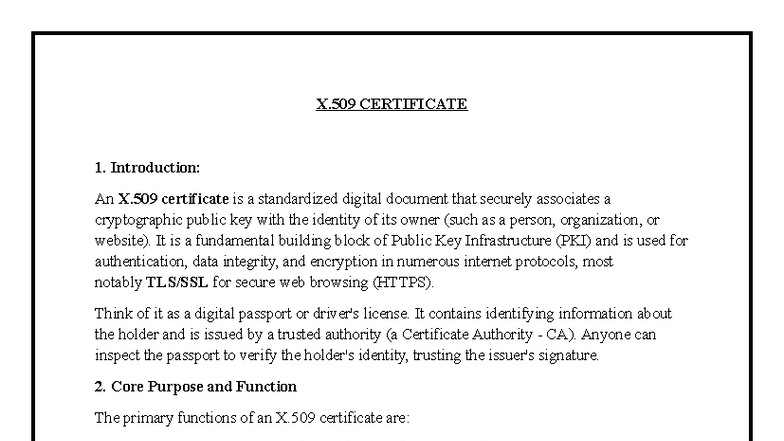 X.509 Certificate Overview: Functions, Format, and Features - Studocu