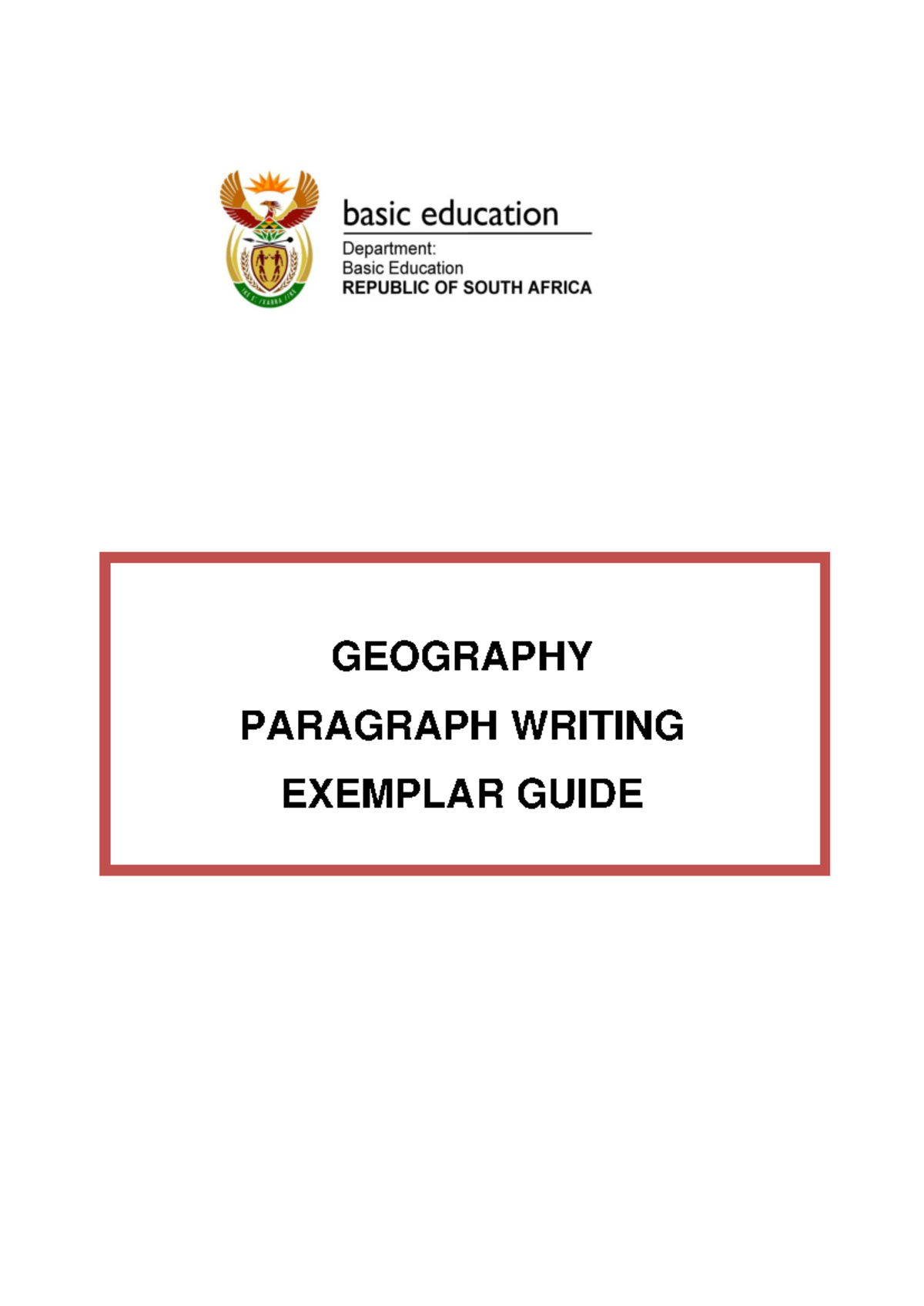Geography Paragraph Writing Guide (GEOG 101) - Studocu