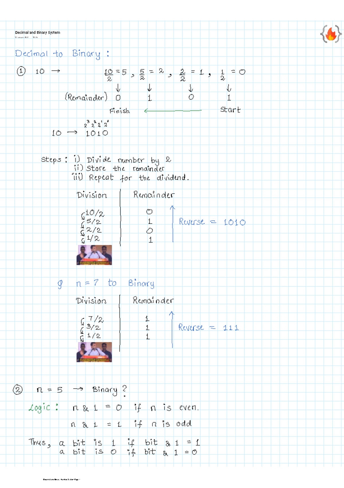 Decimal and Binary System - Mathematics: Applications and ...