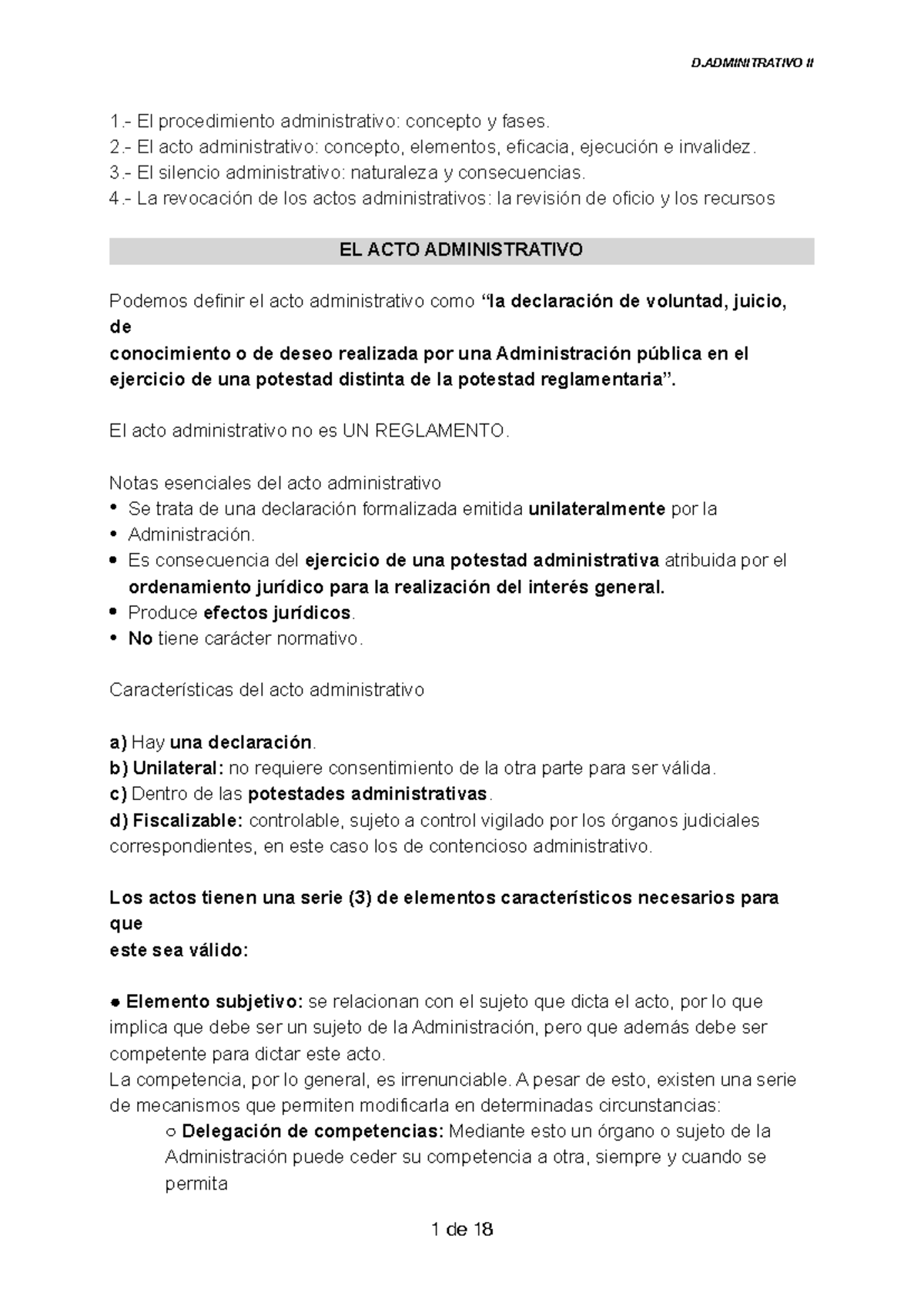 D.ADMINITRATIVO II: Acto Administrativo y Procedimiento Administrativo ...