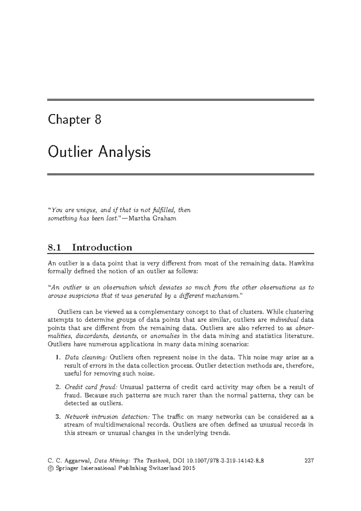 Chapter 8 - Outlier Analysis in Data Mining - Studocu