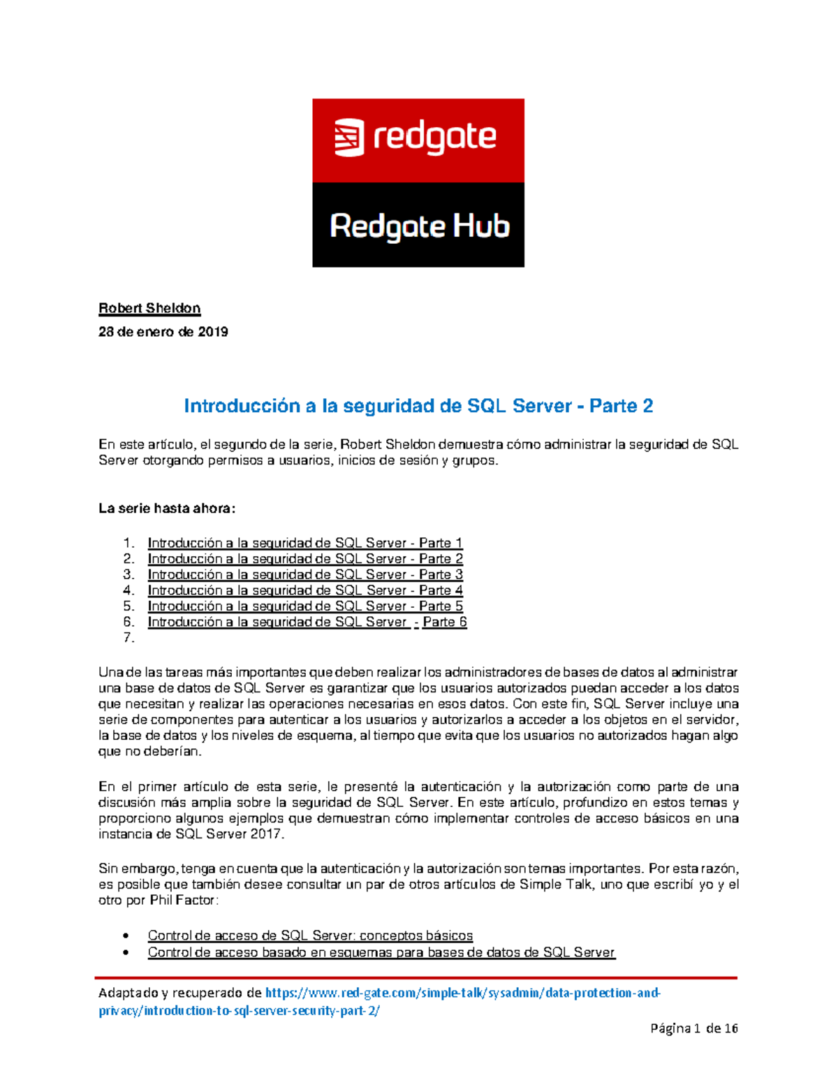 U5 SQL Server: Gestión de Seguridad y Permisos (Parte 2) - Studocu