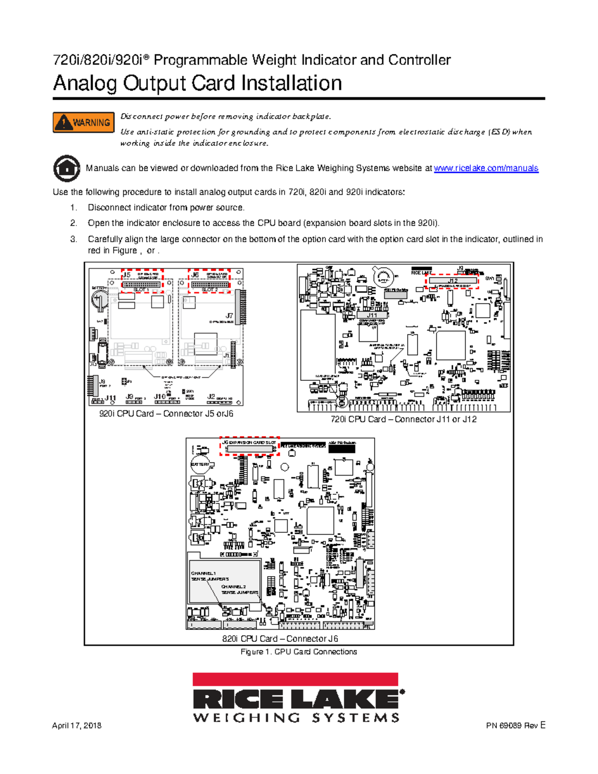 Installation Guide for Analog Output Card (PN 69089) - Studocu