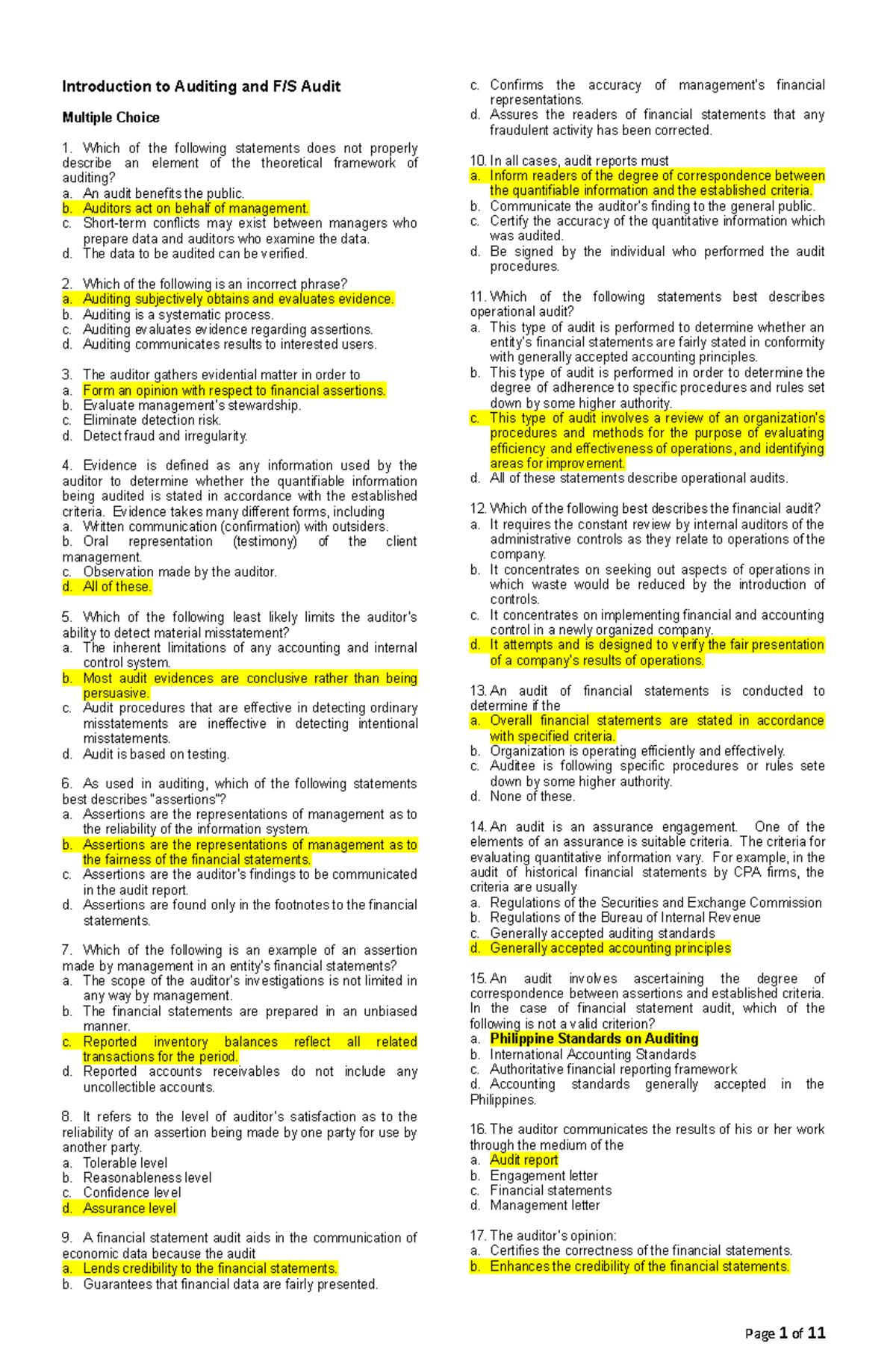 Audtheo Midterm Exam Review - Key Concepts and Insights - Studocu