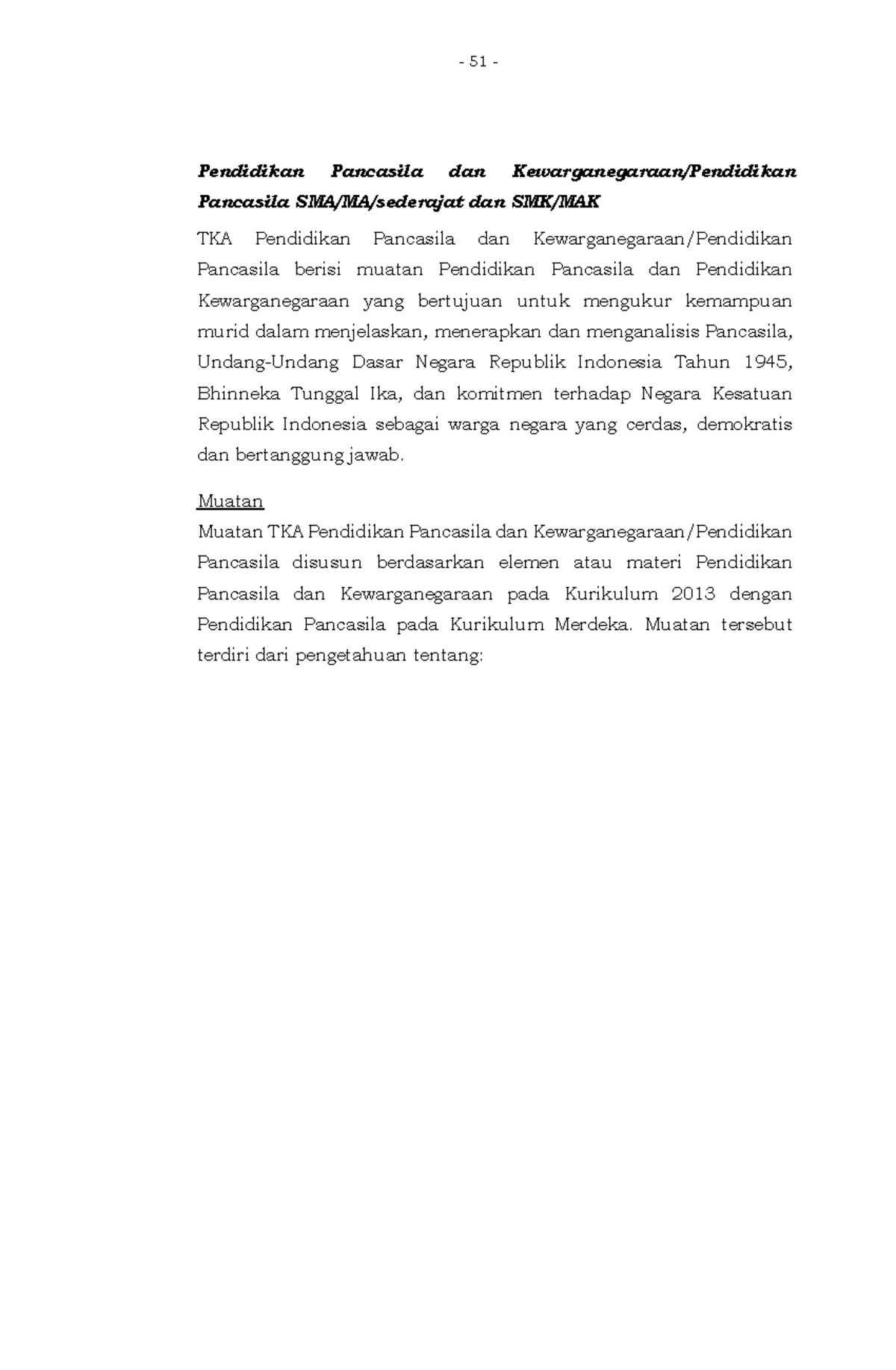 TKA PPKN: Pendidikan Pancasila dan Kewarganegaraan 2023 - Studocu