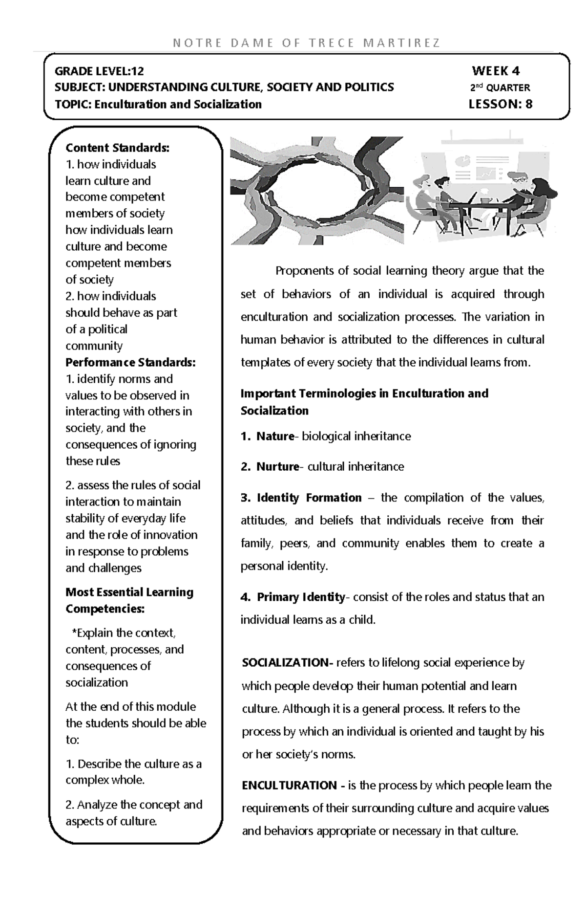 Enculturation and Socialization: A Study Guide for Understanding ...