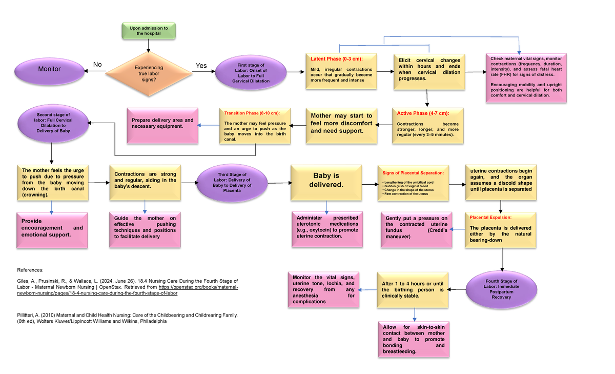 NCM 107 Flowchart - Upon admission to the hospital Experiencing true ...