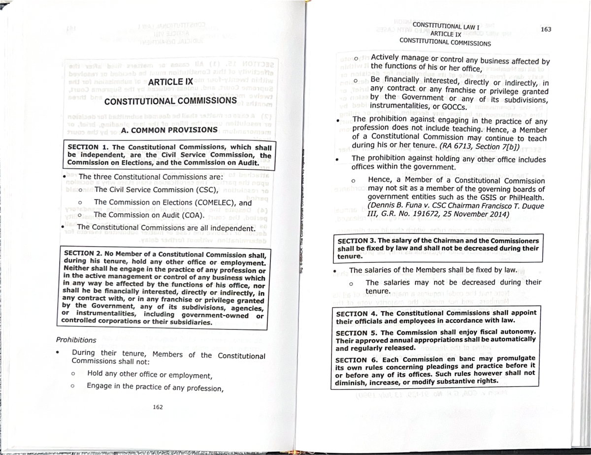 Article IX 2 - Hububyubu - CONSTITUTIONAL LAW I 163 ARTICLE IX ...