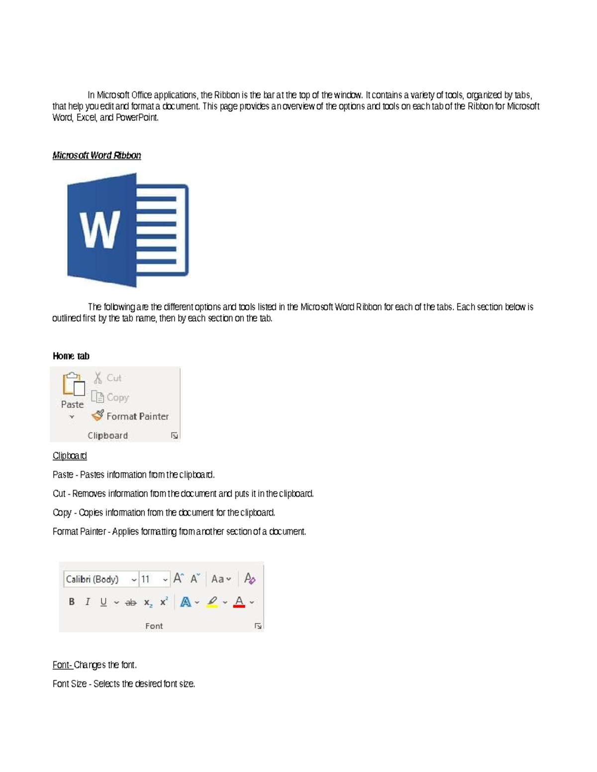 Microsoft Office Guide: Overview of Word, PPT & Excel Ribbons - Studocu