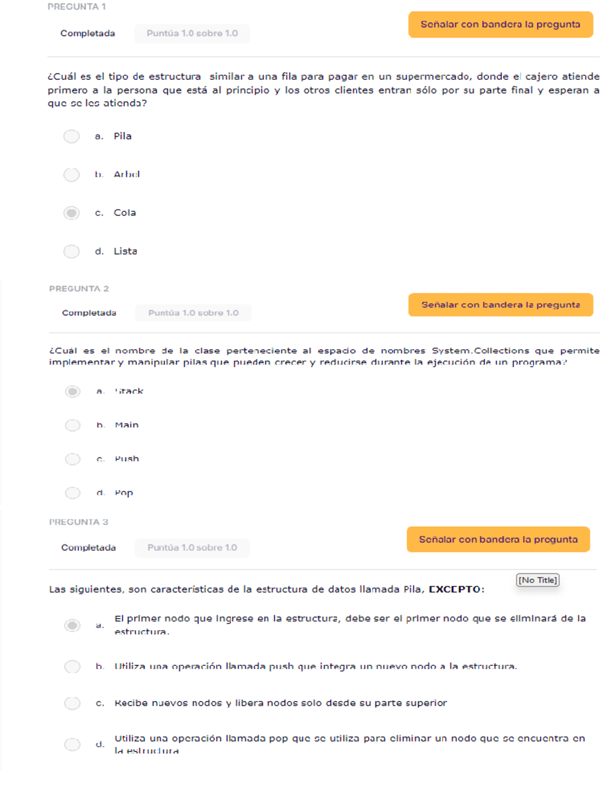 Algoritmos y estructuras de datos Examen Semana 4: Preguntas y Respuestas - Studocu