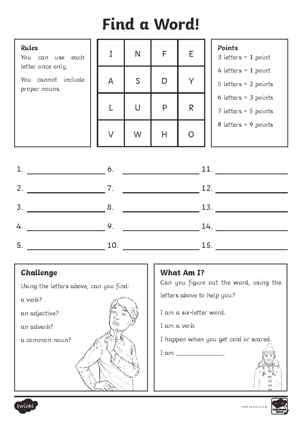 T2-E-2024 Find a Word Activity Sheet Pack - Studocu