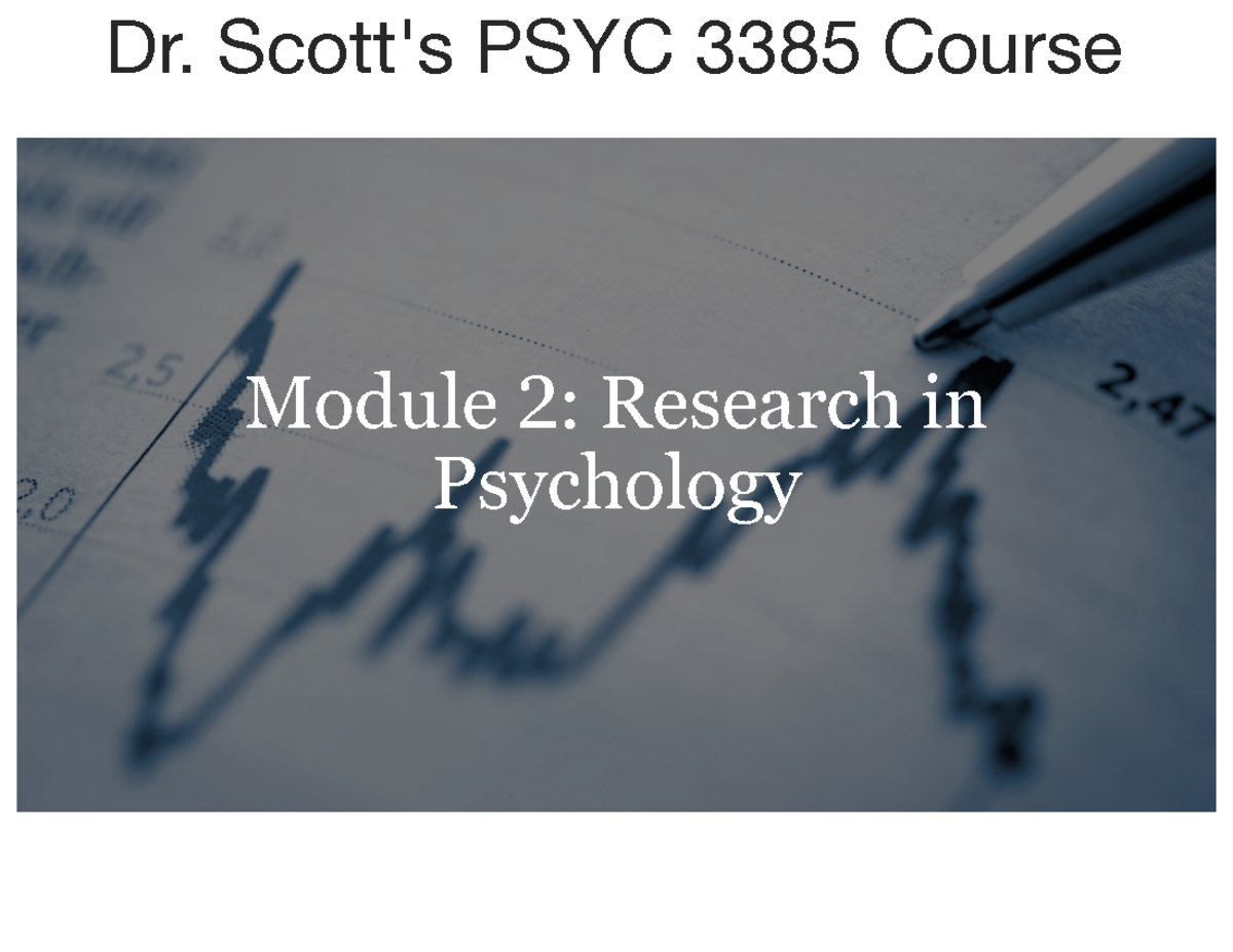 Module 2 Lecture - Research Methods in Psychology - Studocu