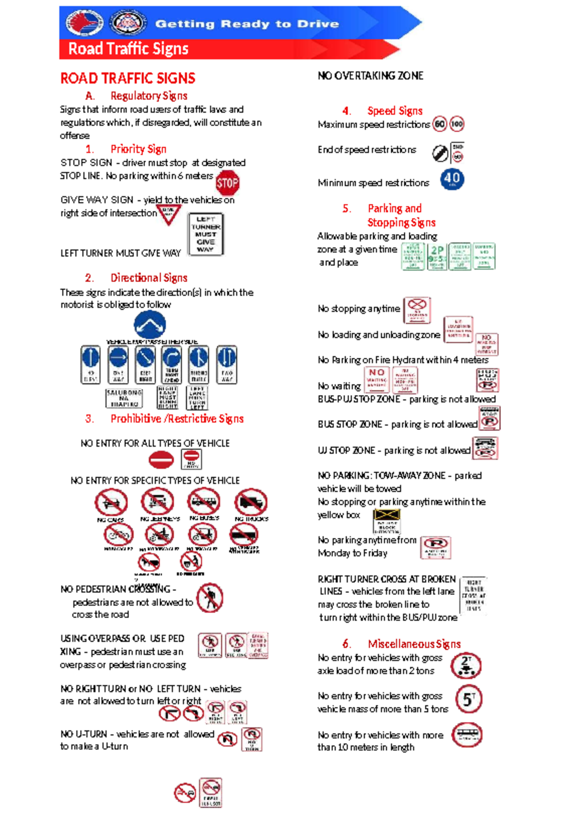 Road Traffic Signs: Understanding No Overtaking Zones and Regulations ...