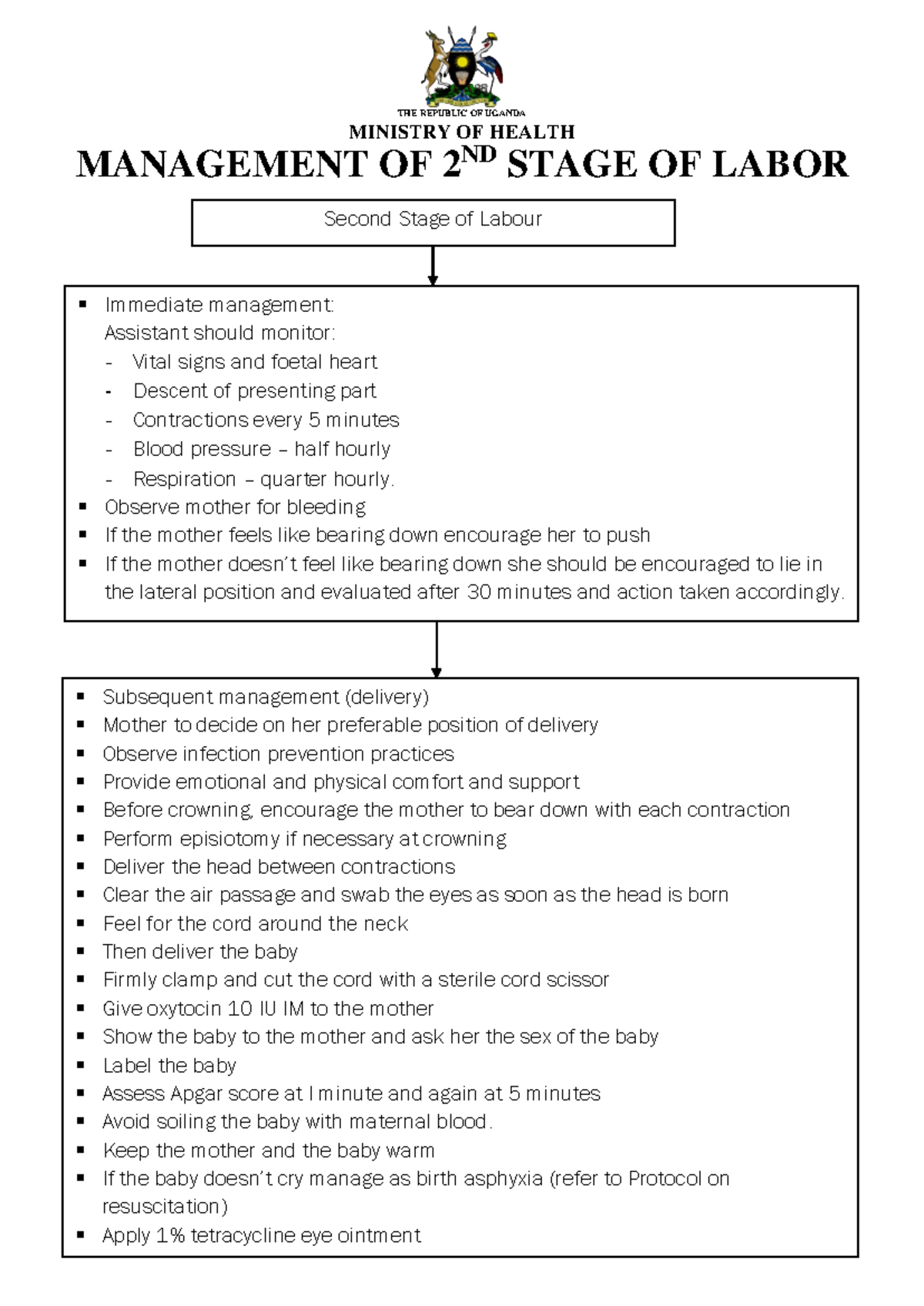 Management of 2nd stage of Labor - MANAGEMENT OF 2 ND STAGE OF LABOR ...