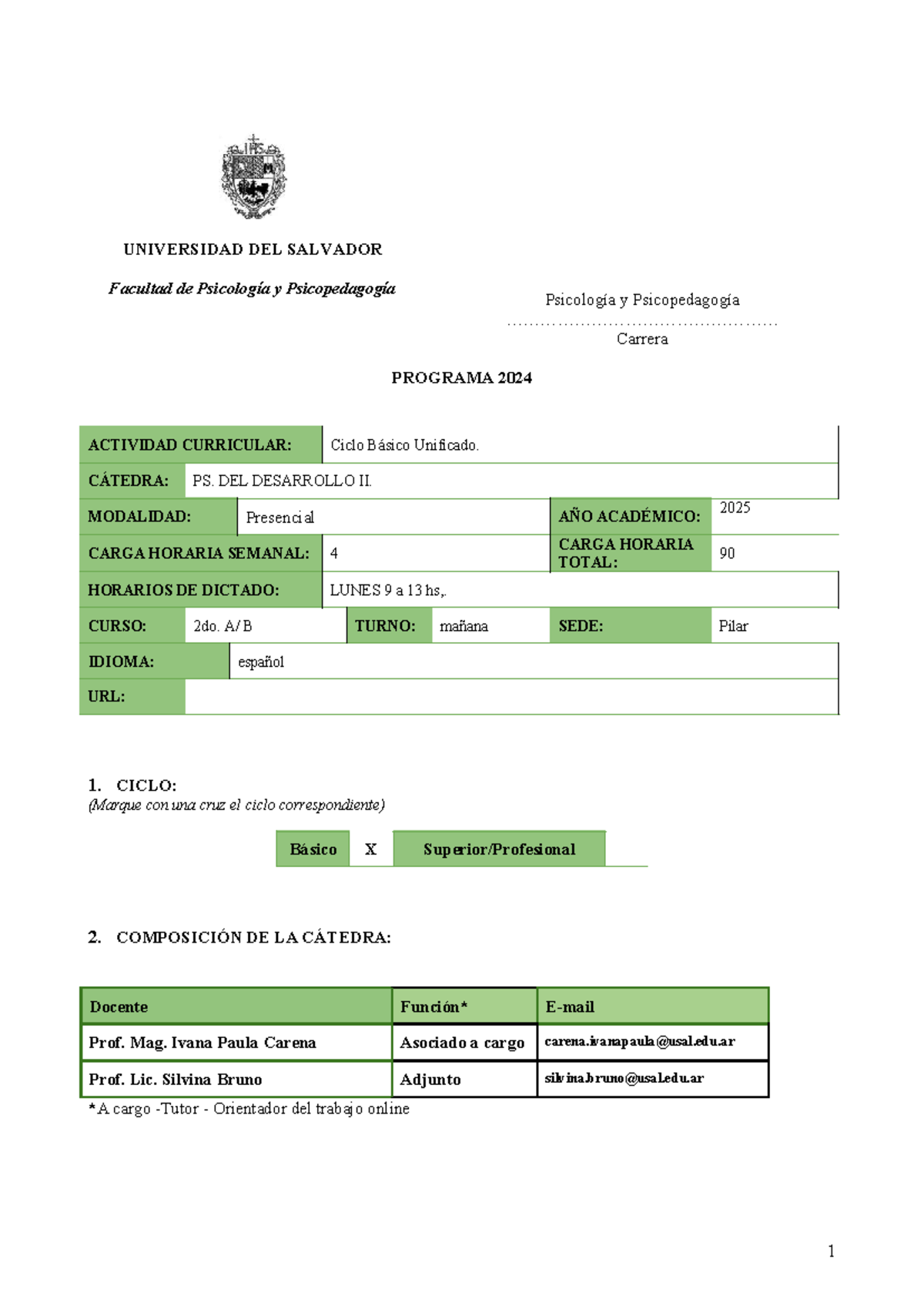 2025 PS. DEL DESARROLLO II - Programa 2do Cuatrimestre - Studocu