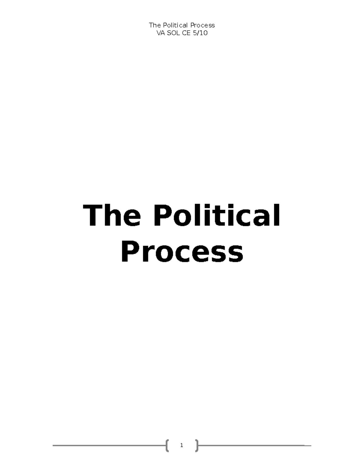 VA SOL CE 5: Understanding the Political Process in America - Studocu