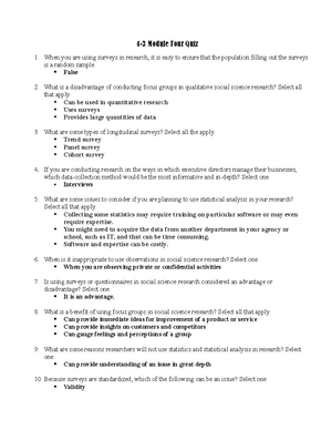 6-0 Check Your Knowledge- Module Six (Non-graded) - Developing the ...