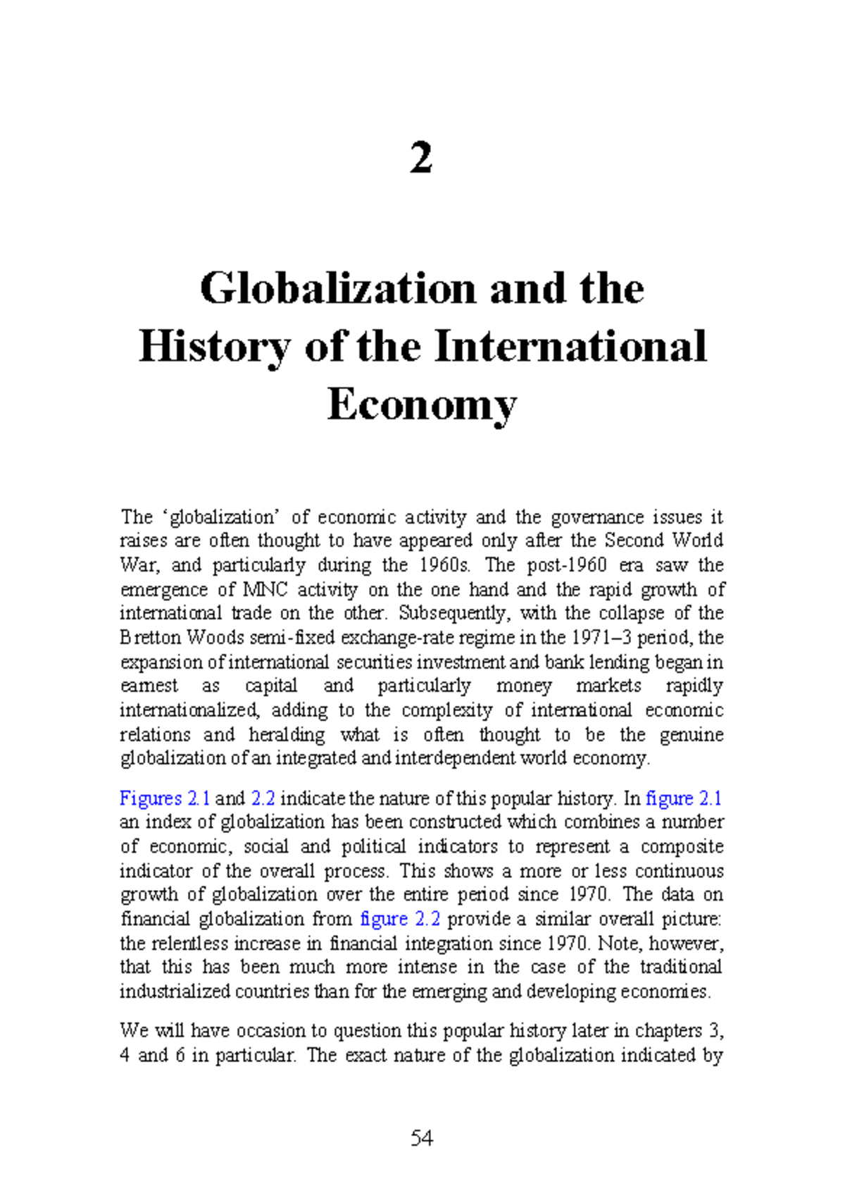 Globalization and the International Economy: A Historical Overview (ECO ...