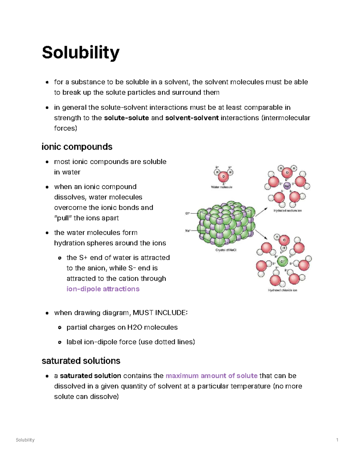 Solubility Concepts and Ionic Compounds: A Detailed Overview - Studocu