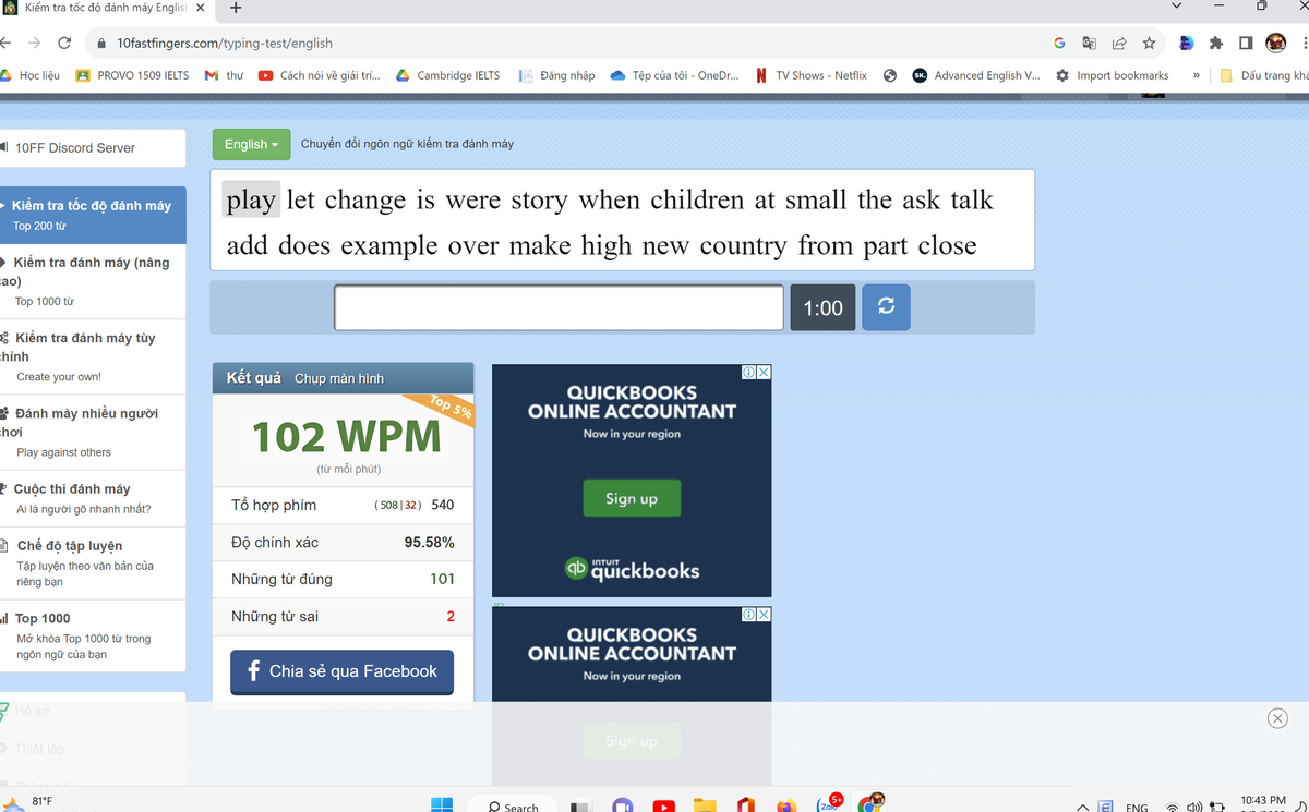 Course EN101: English Typing Practice Guide - Studocu