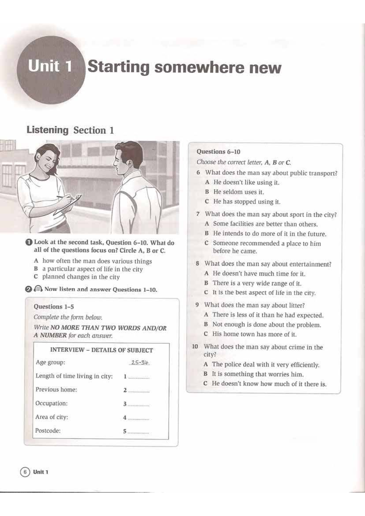 Unit 1 Listening & Vocabulary Practice - Complete IELTS Bands 5-6 - Studocu
