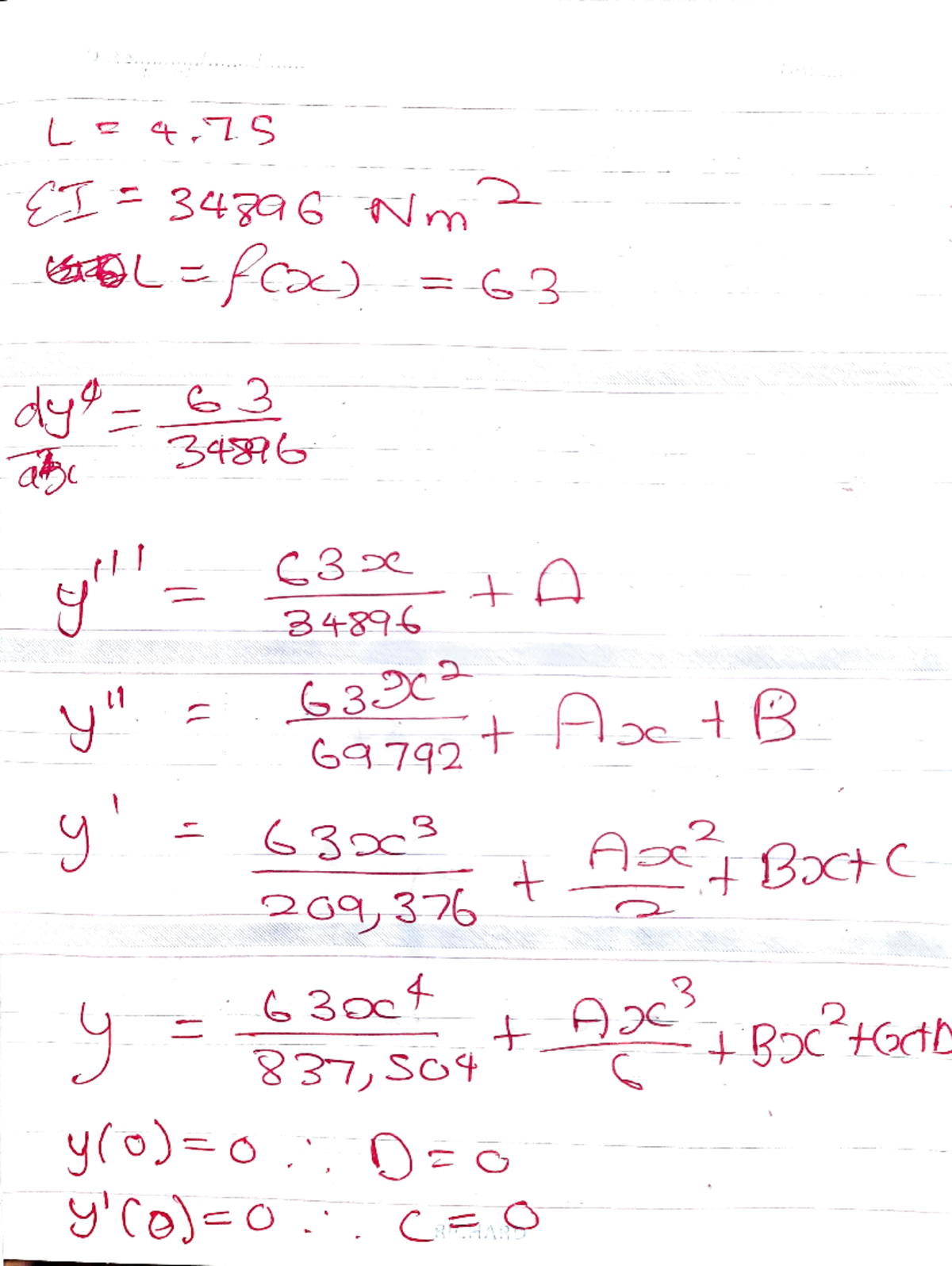 PASS Question Example - BP248 - 4. 34ga6 Nm dy 3 3446 y= y= C 3489G y(o ...