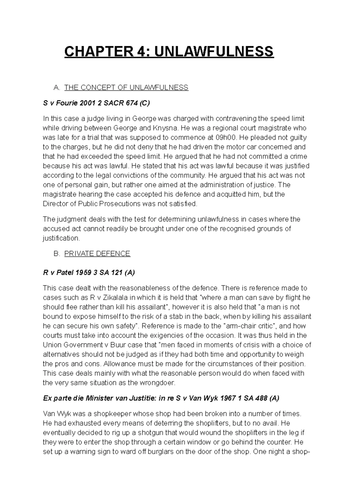 Chapter 5 Criminal Capacity - CHAPTER 5: CRIMINAL CAPACITY A. Criminal ...