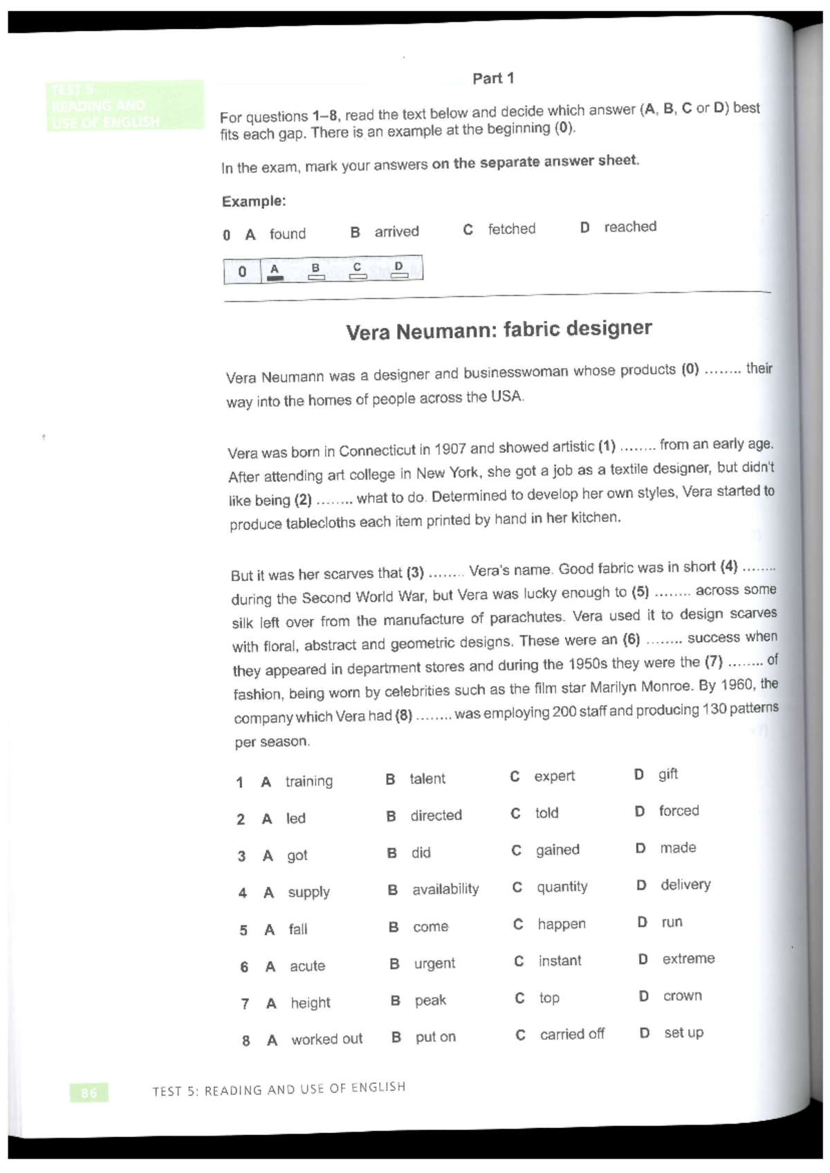 Pearson Plus 2 Test 5 - examen cambridge b2 - Inglés - Studocu
