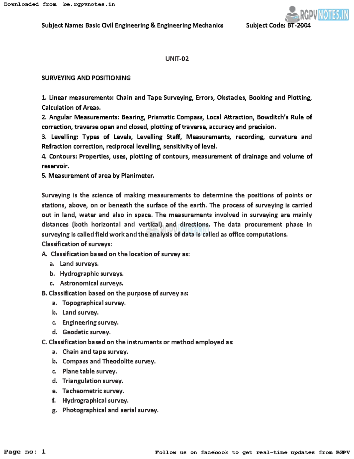 Unit 2 - Civil Engineering & Engineering Mechanics - www - Subject Name ...