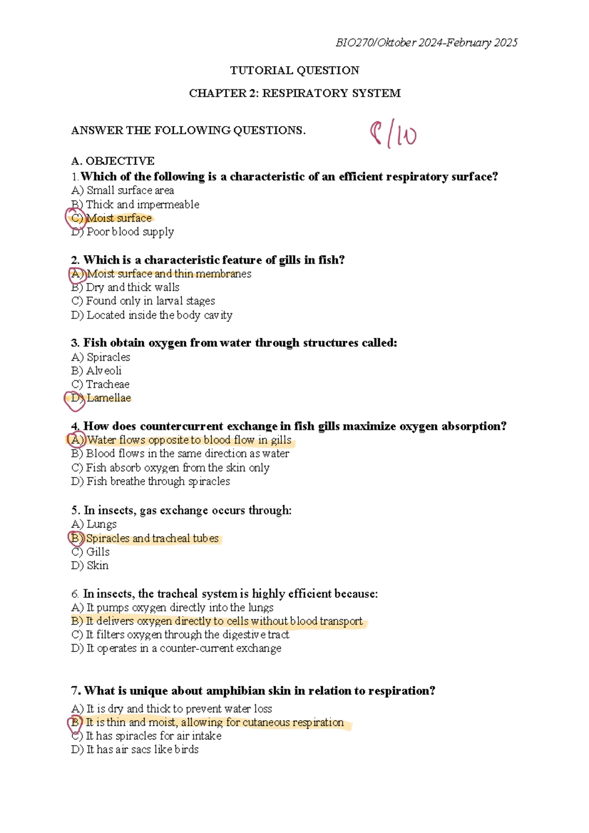 Q Tutorial 2: Respiratory System Questions and Answers - Studocu