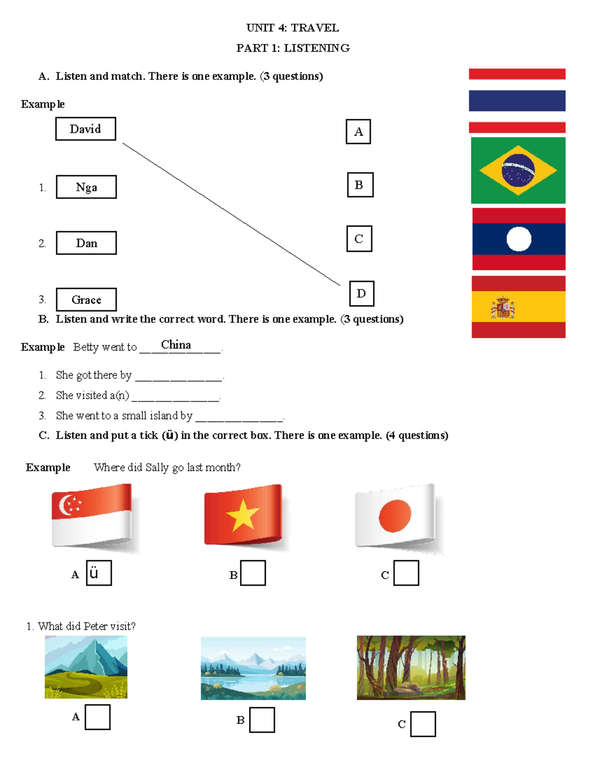 Smart Start 5: Unit 4 Travel Listening & Reading Exercises - Studocu