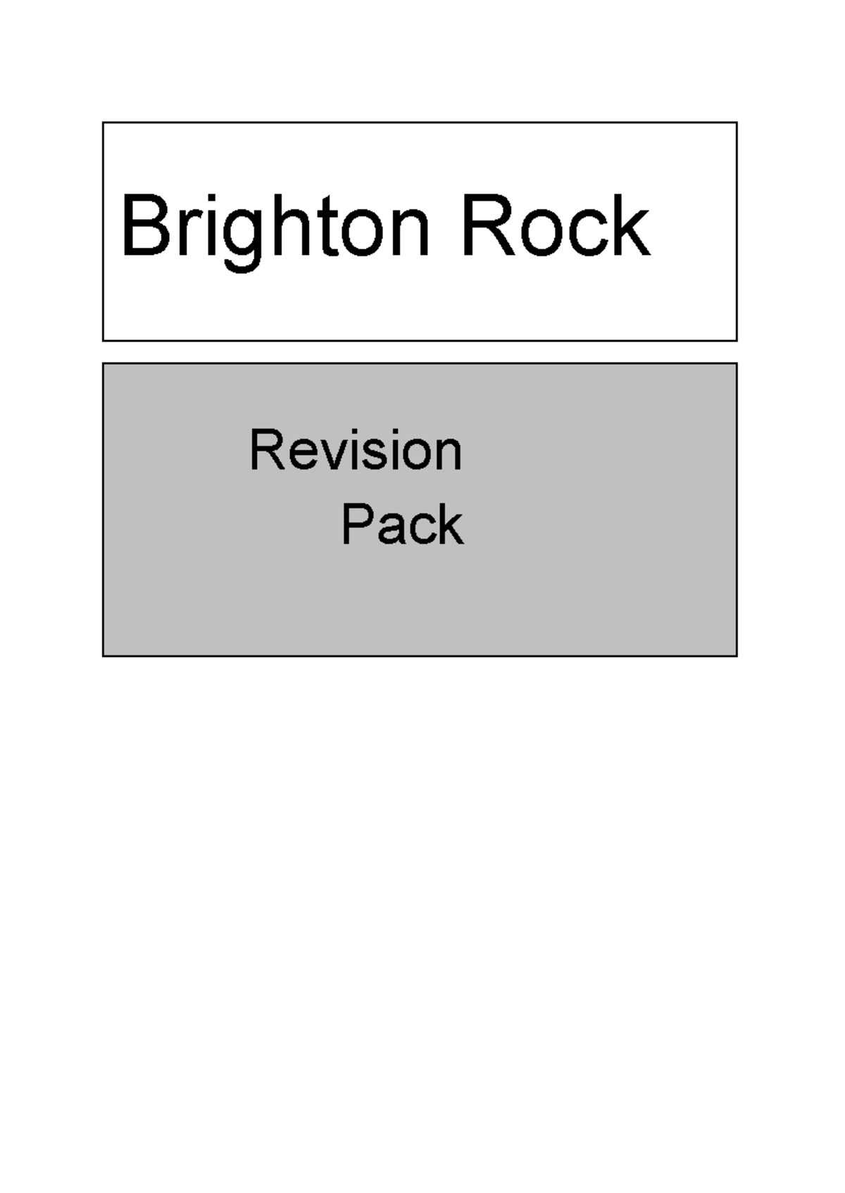 Brighton Rock (ENG 201) Revision Notes: Themes, Characters & Techniques ...