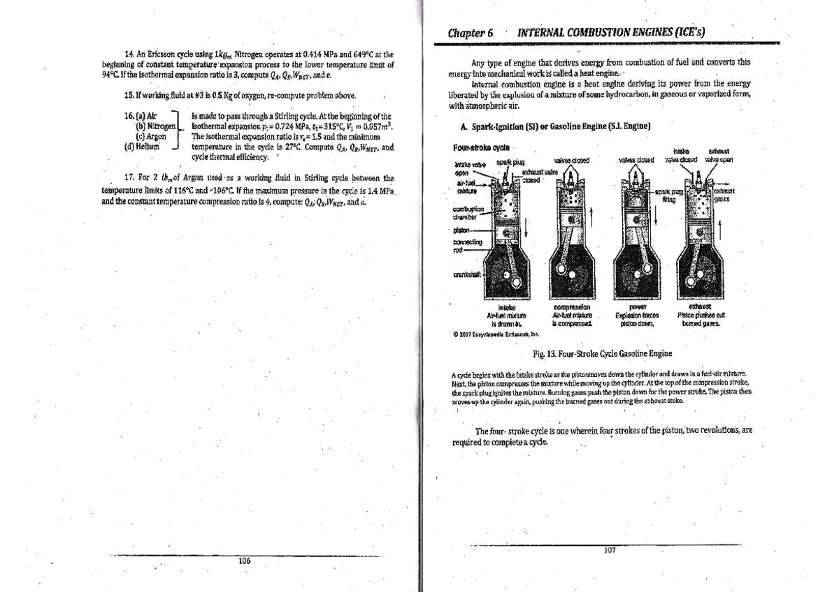 Thermodynamics 1 (Part 2): Internal Combustion Engines - Chapter 6 Analysis - Studocu