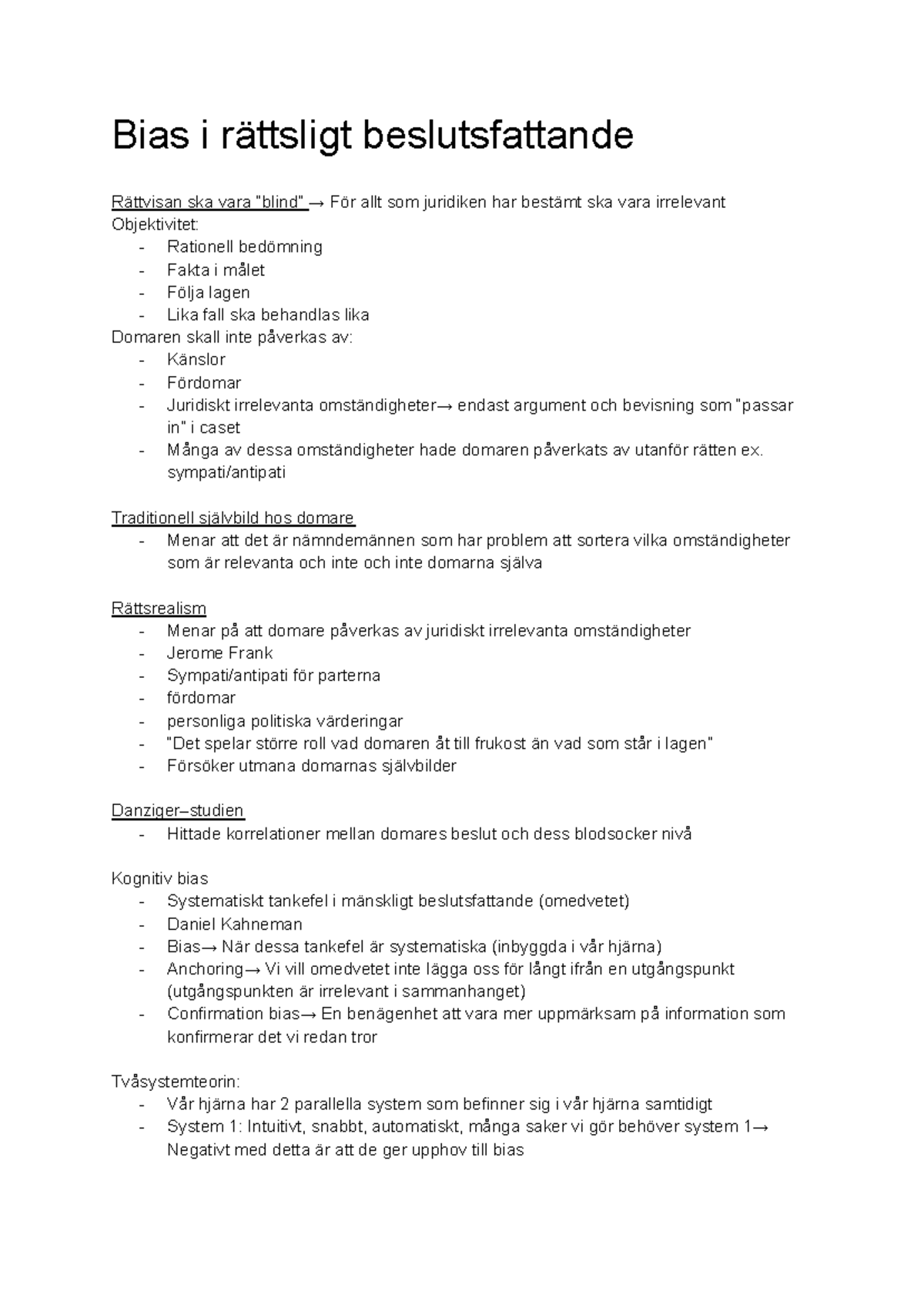 Bias i Rättsligt Beslutsfattande: En Analys av Objektivitet och ...