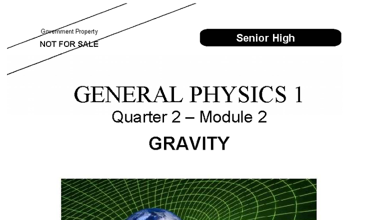 General Physics 1 (482683189) Q2 Module 2: Gravity Study Guide - Studocu