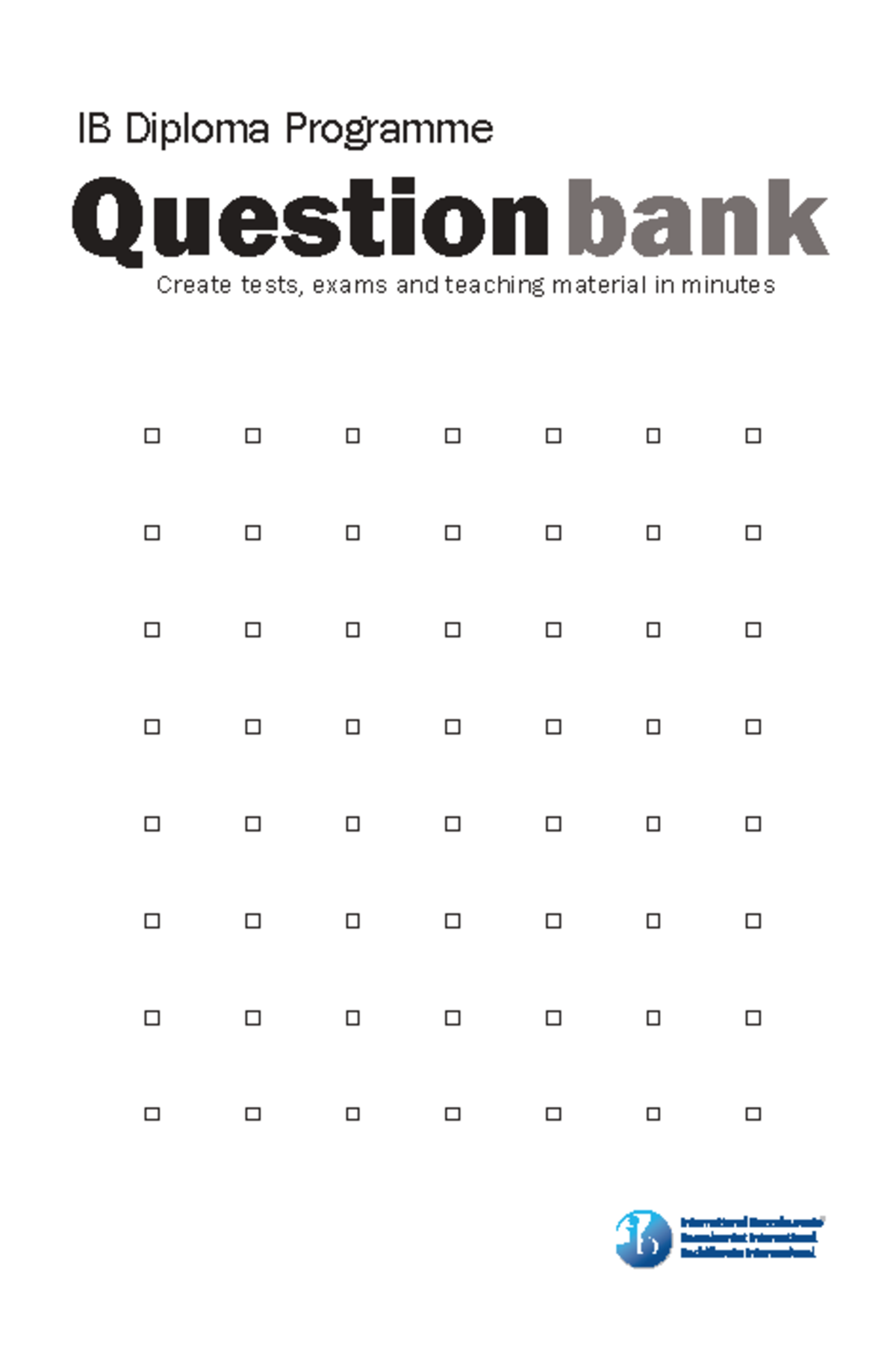 IB Diploma Programme: Quick Guide to IB Questionbank Usage - Studocu