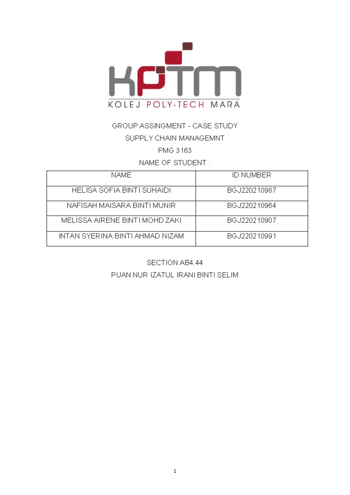 PMG 3163 Case Study: The Impact of Food Import Dependency in Malaysia ...